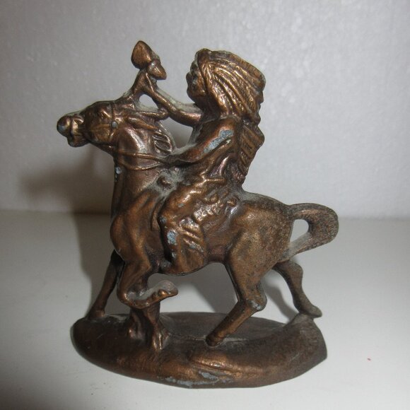 Vintage | Art | Vintage Copper Native American Indian Figure On Horse ...